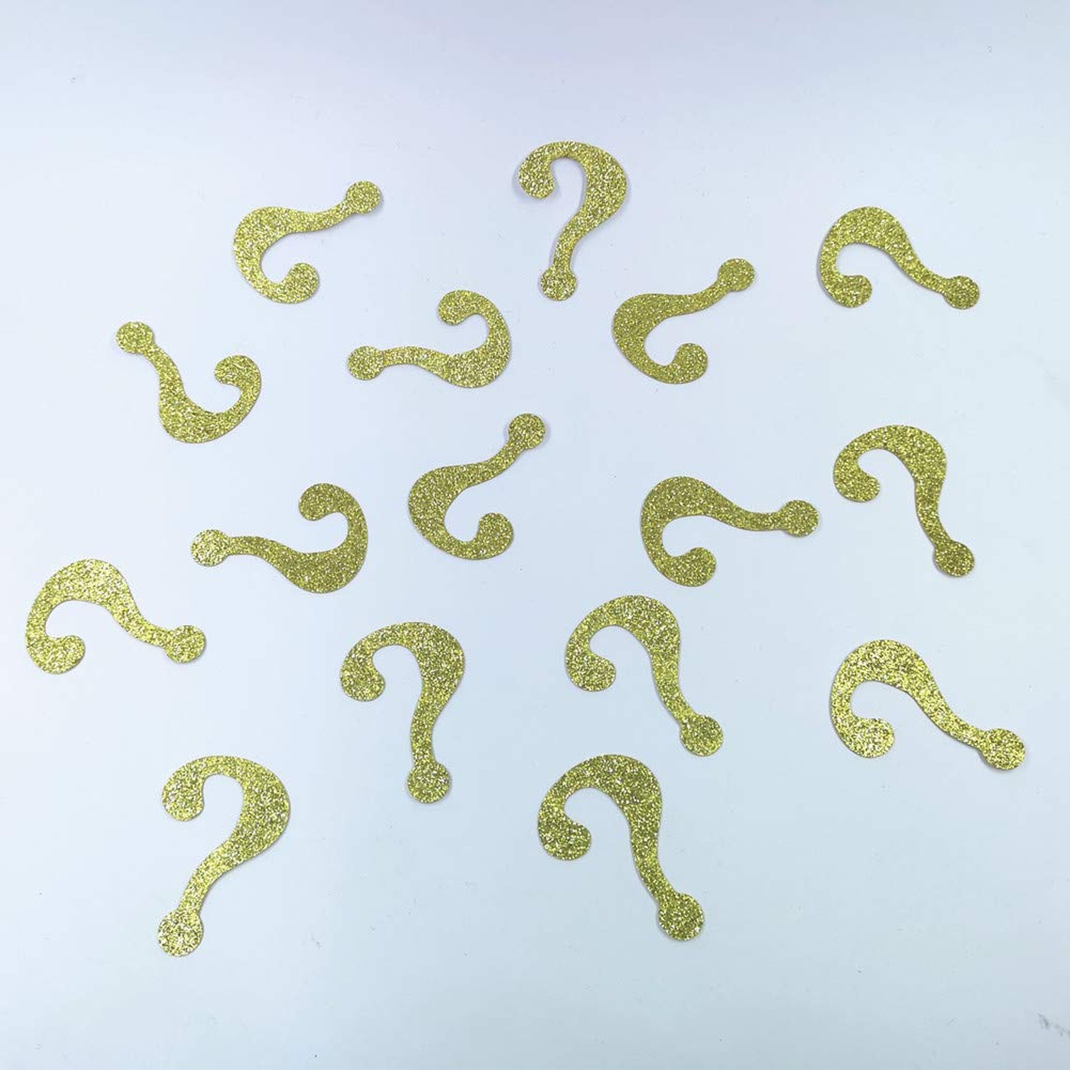 Gold Glitter Question Mark Confetti - 100 Count Table Scatter for ...