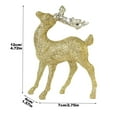 Gold Glitter Reindeer Figurines Christmas Tree Decorations Holiday ...