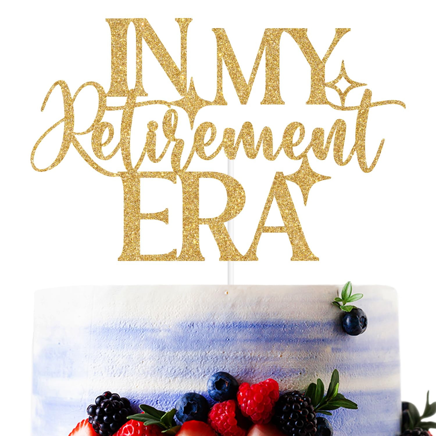 Gold Glitter In My Retirement Era Cake MDH1Topper, Officially Retired ...
