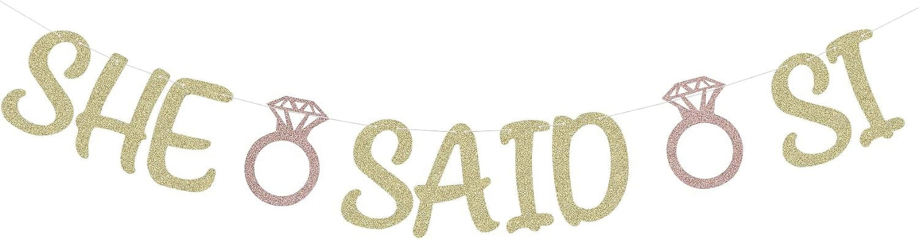 Gold Glitter She Said Si Banner for Mexican Final Fiesta Bachelorette ...