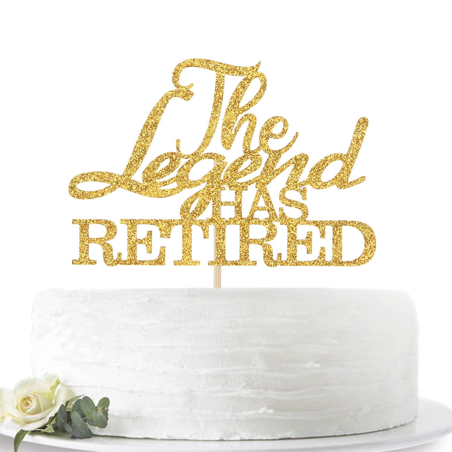 Gold Glitter TheITSC Legend has Retired Cake Topper - Official Retired ...