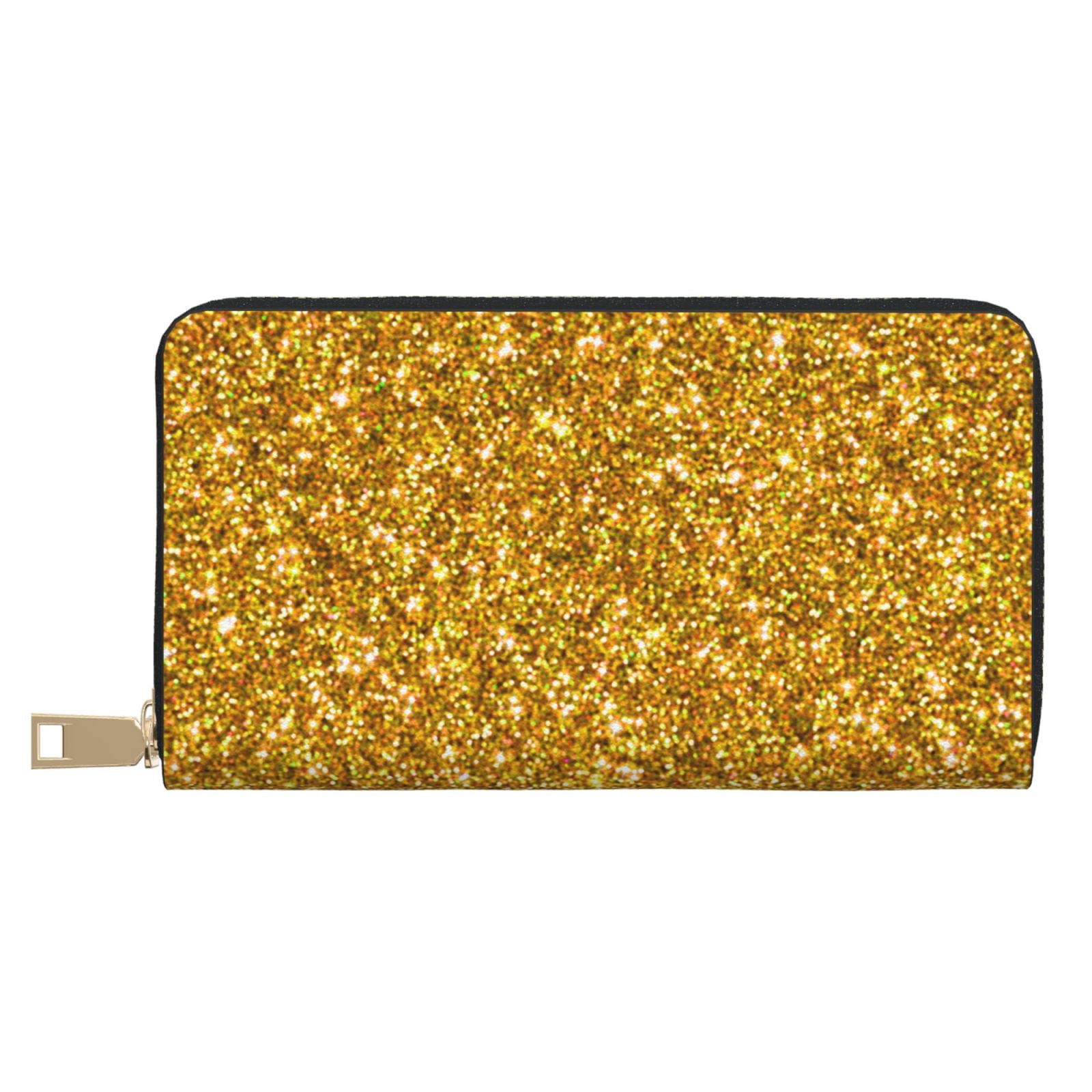 Gold Glitter Wallet Women, Leather Bifold Multi Card Wallet, Women's ...