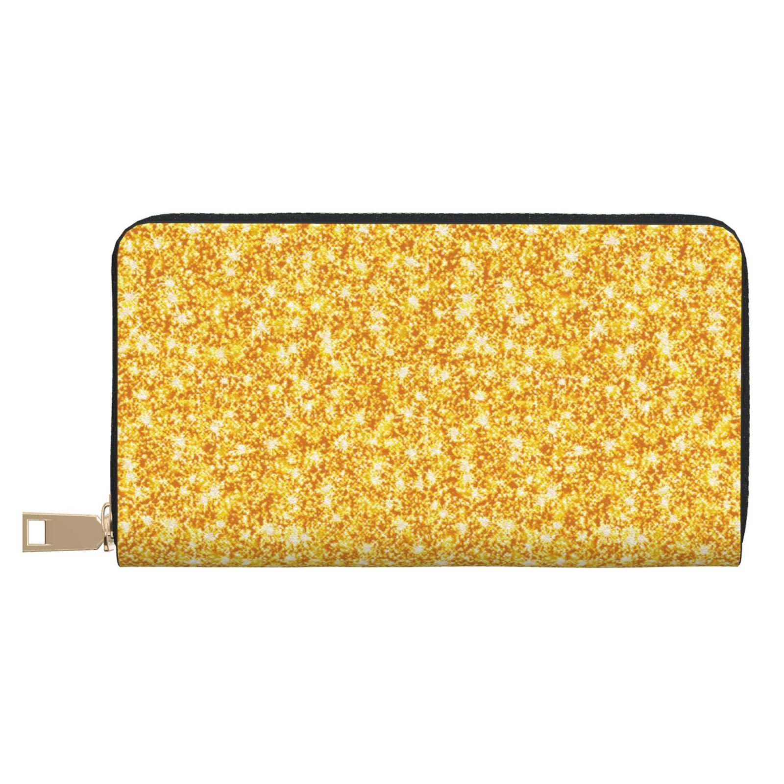Gold Glitter lightning A Wallet Women, Leather Bifold Multi Card Wallet ...