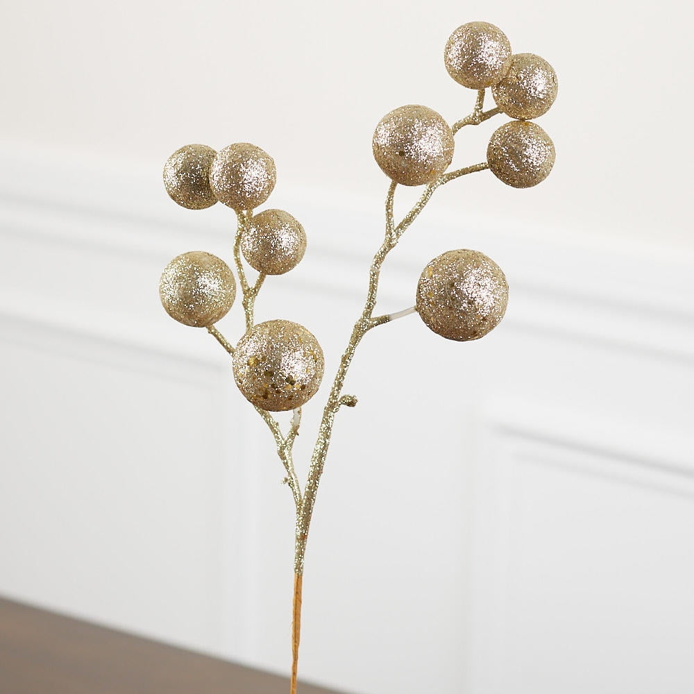 Gold Glittered Ball Picks: Add Sparkle to Your Celebrations! - Walmart.com