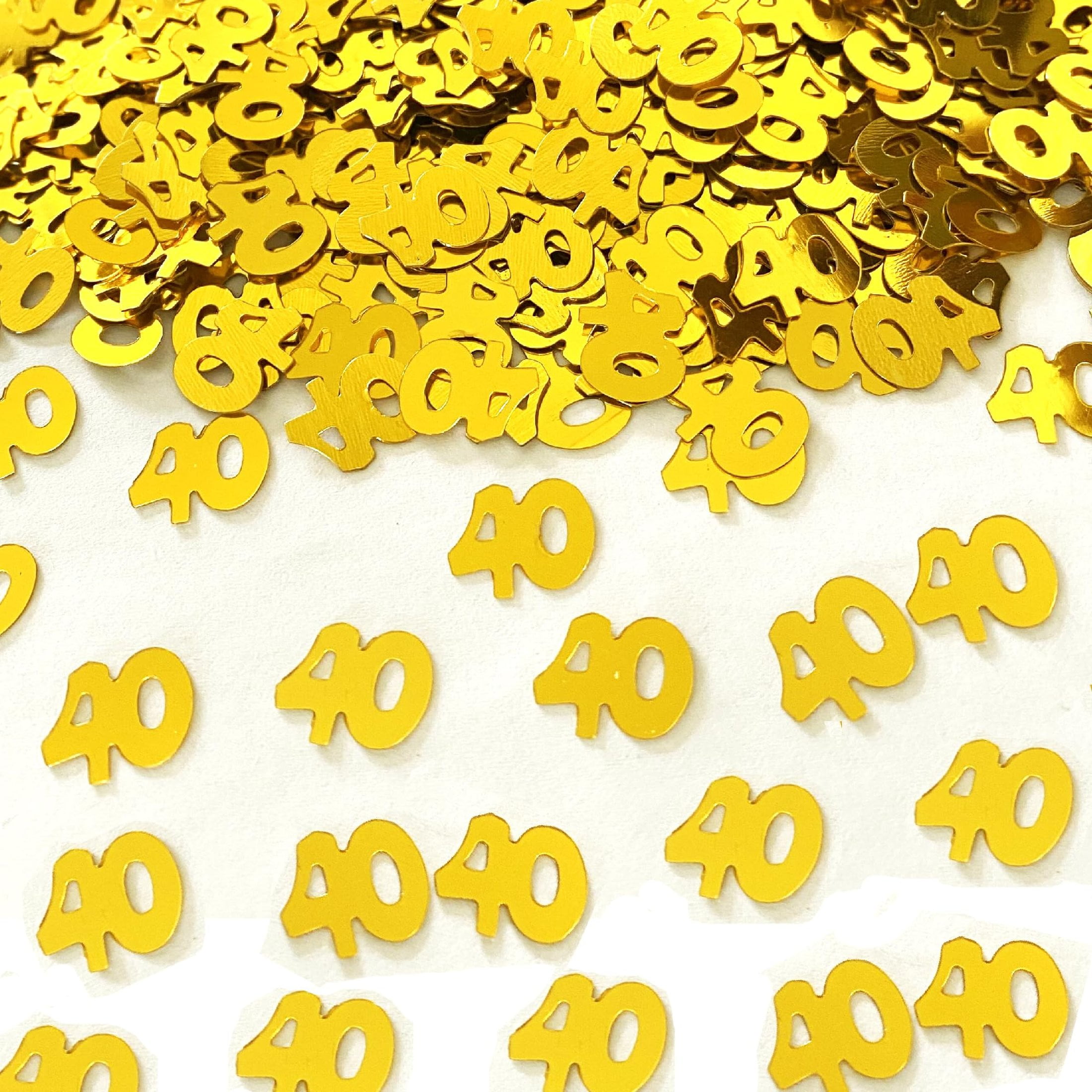 Gold Glitz 40th Birthday Confetti - Sparkling Table Scatter for ...