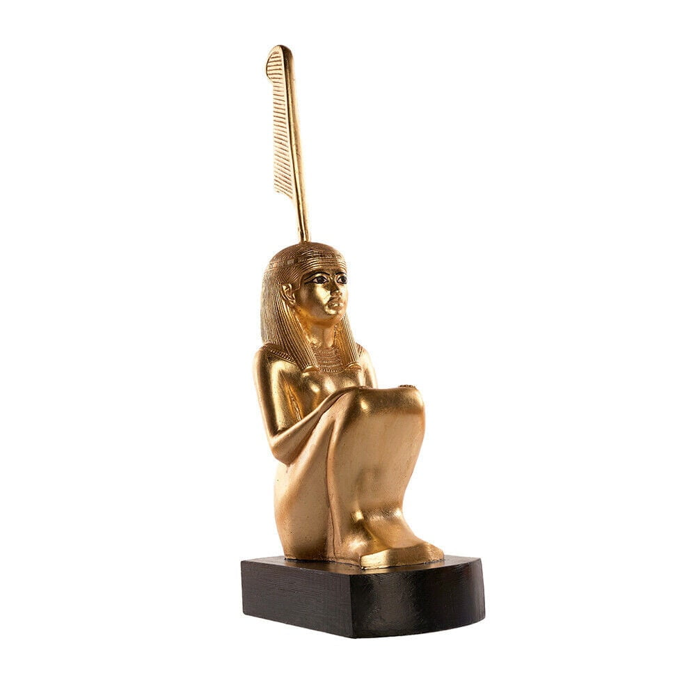 Gold Goddess ISIS Matt Egyptian Certified Museum Reproduction Statue ...