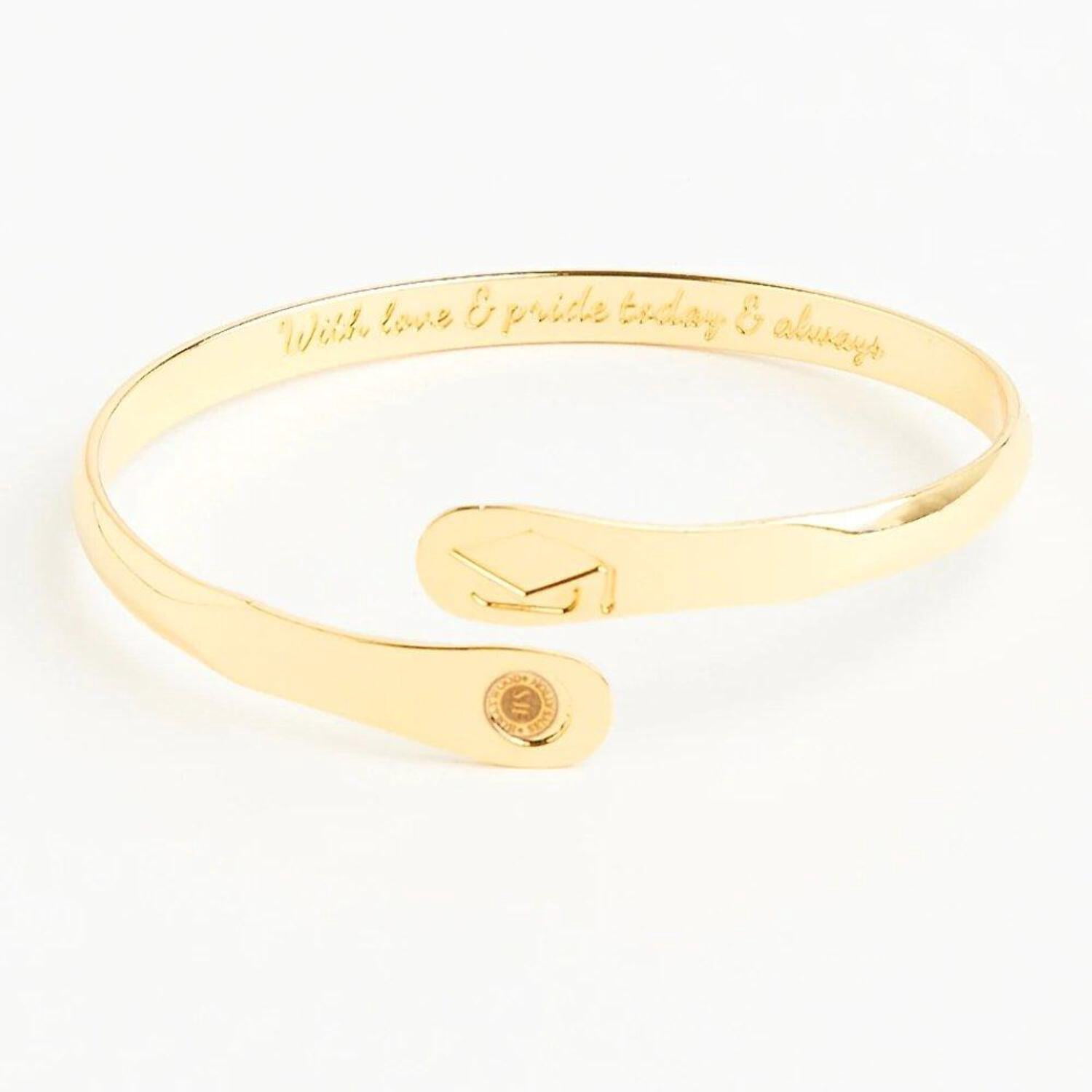 Gold Graduation Bracelet- Engraved Graduation Bracelet- Graduation ...