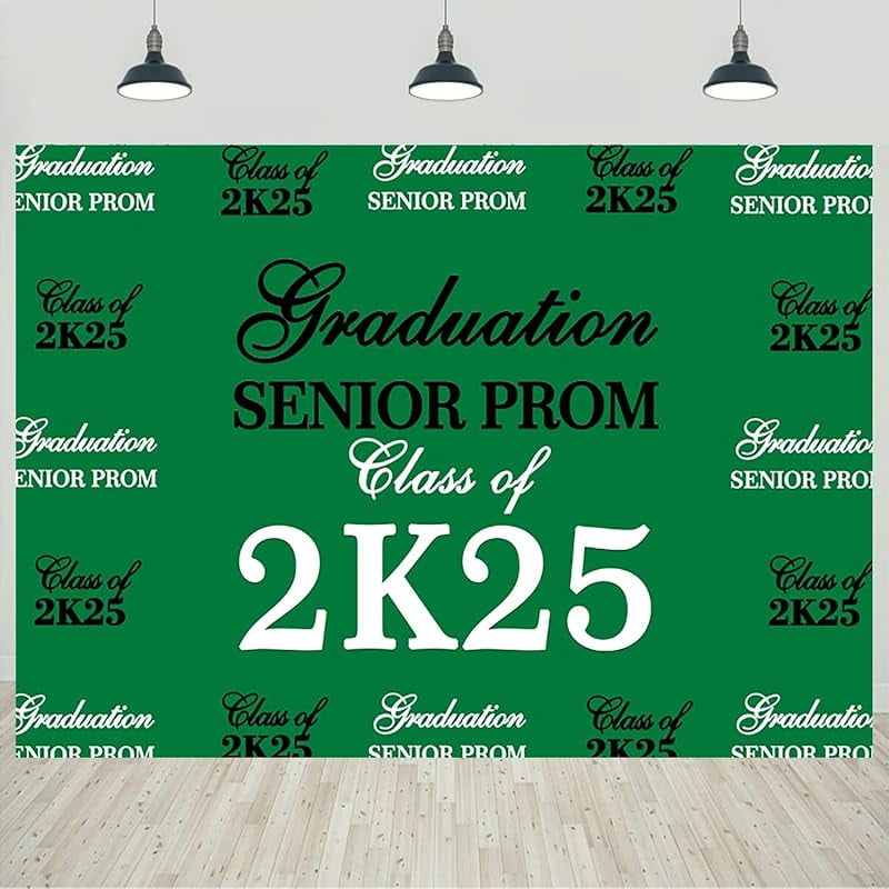 Gold Graduation Senior Prom Backdrop Class of 2K25 Graduation Party ...