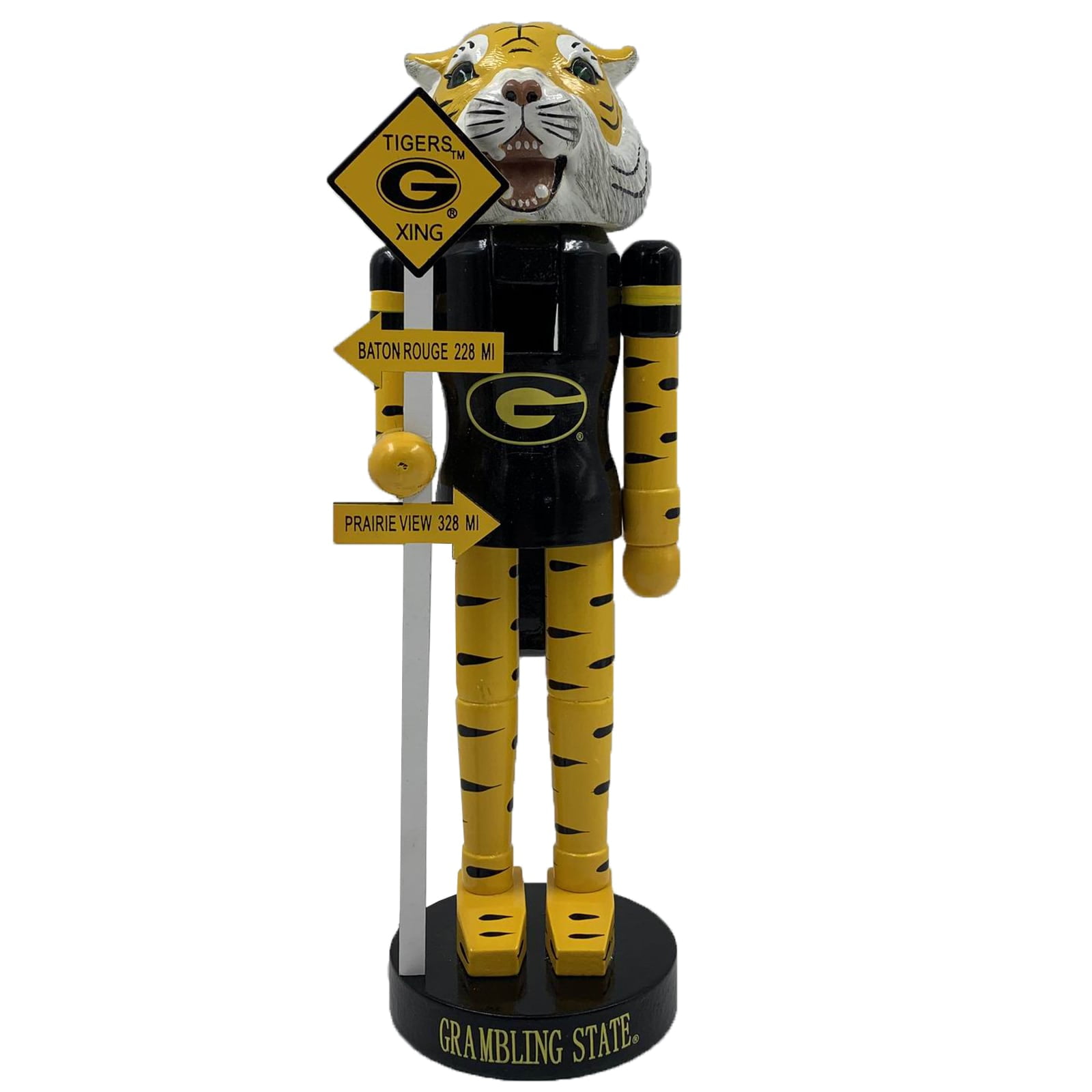 Gold Grambling Tigers 12'' Rivalry Nutcracker - Walmart.com