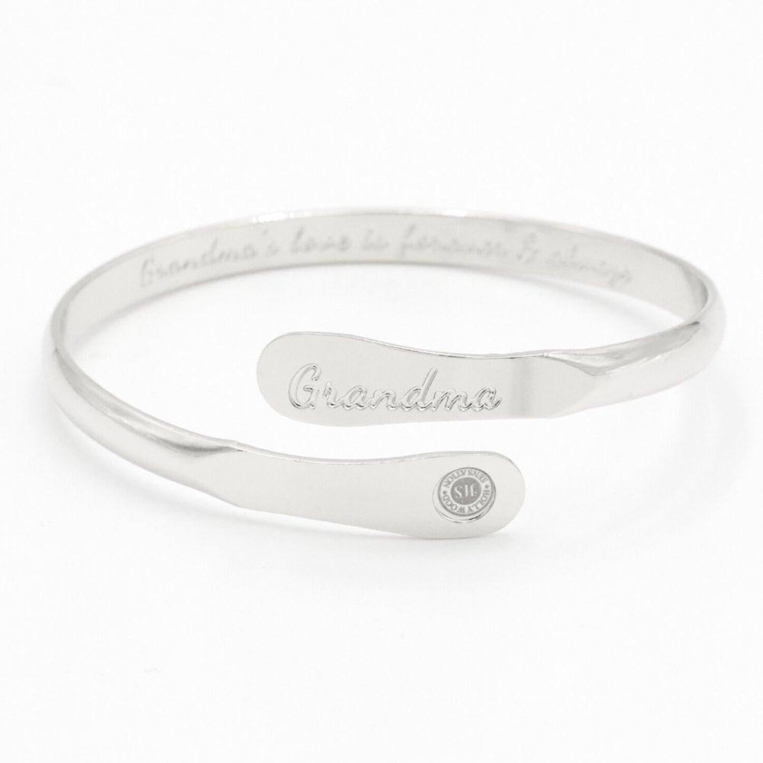 Gold Grandma Bracelets, Engraved Bracelets Grandmas love is forever ...