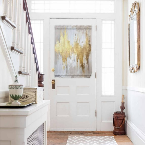 Gold Grey Door Curtains for Door Window, French Sidelight Front Back ...