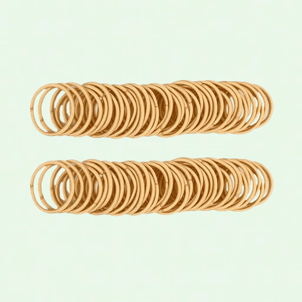 Gold Hair Bands for Thin Hair, 100 Pcs Baby Hair Ties, No Metal Hair ...