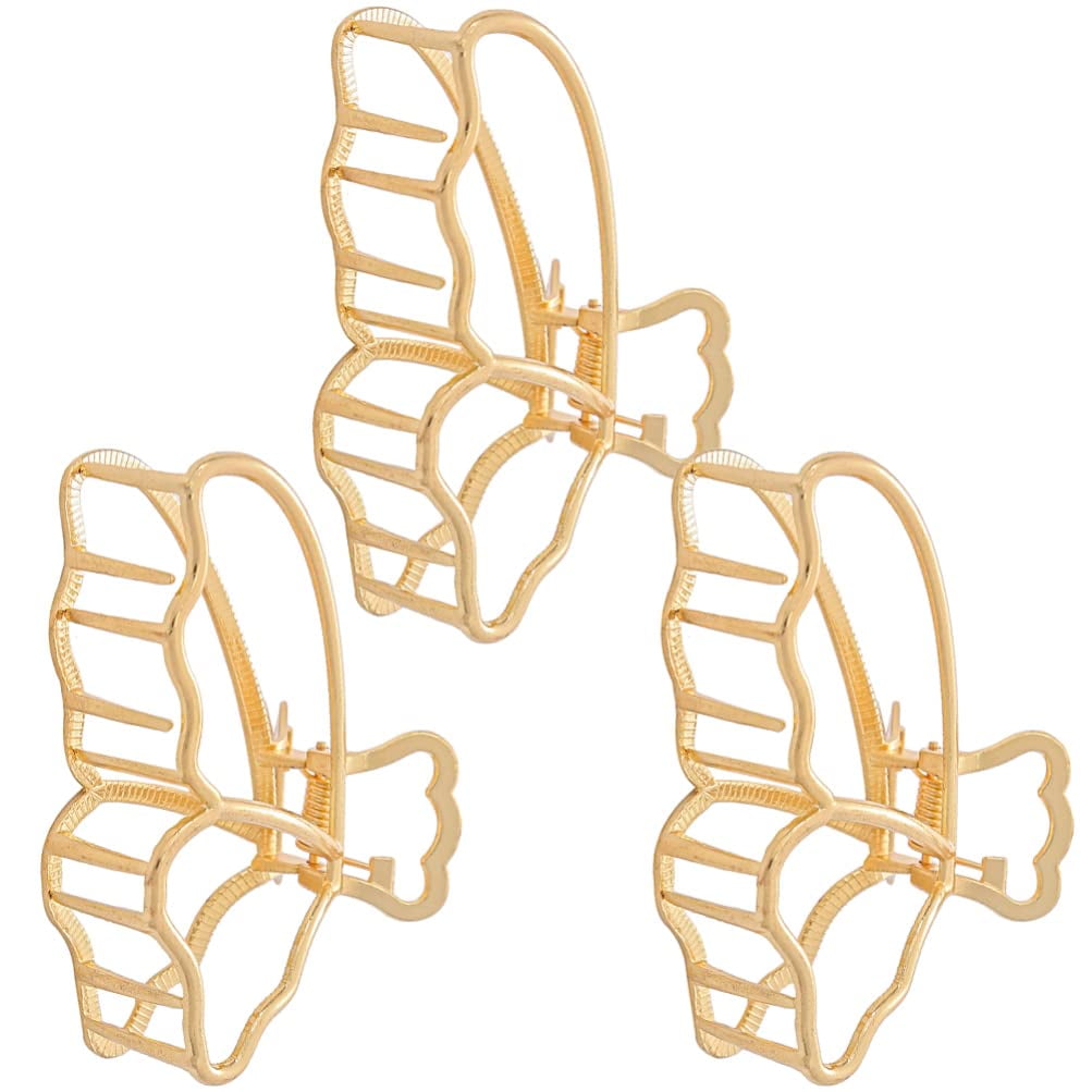 Gold Hair Clips 3pcs Butterflies Hair Claw Clips Back Hair Clips Women ...