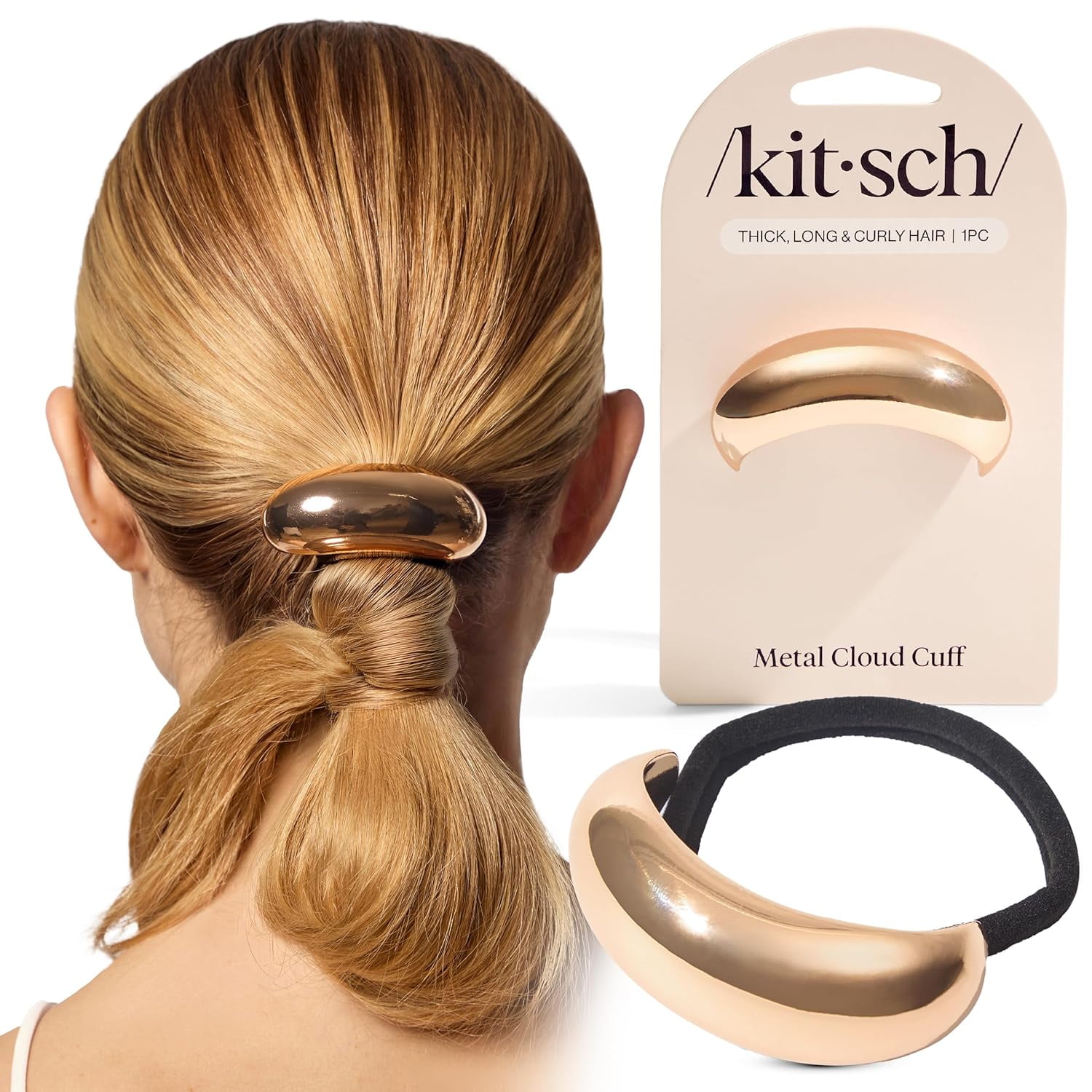 Gold Hair Cuffs \u2013 Metal Ponytail Cuff for Women \u2013 Durable ...