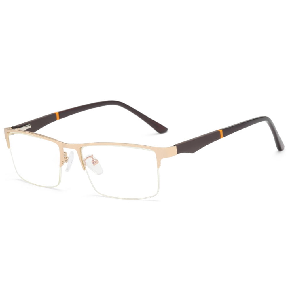 Gold Half Rimless Bifocal Reading Glasses For Men Fashion Vintage 5290