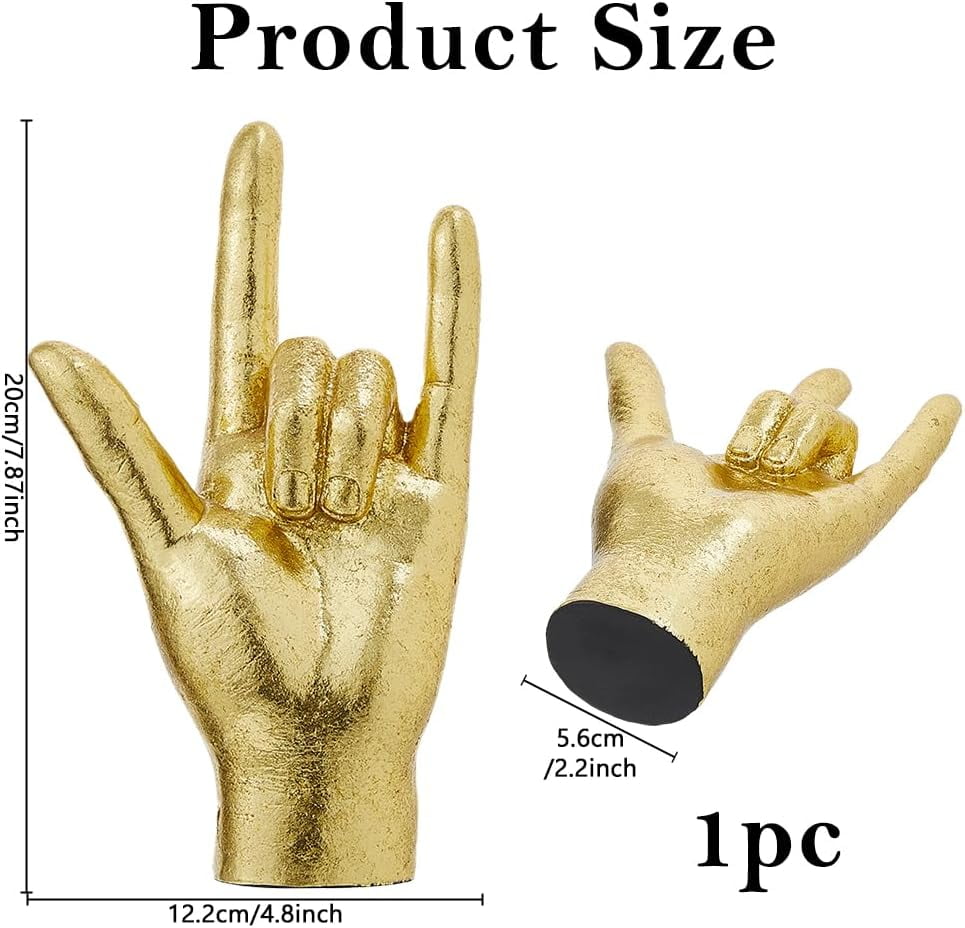 Gold Hand Sculpture I Love You Hand Statue ASL Hands Sign Sculpture ...