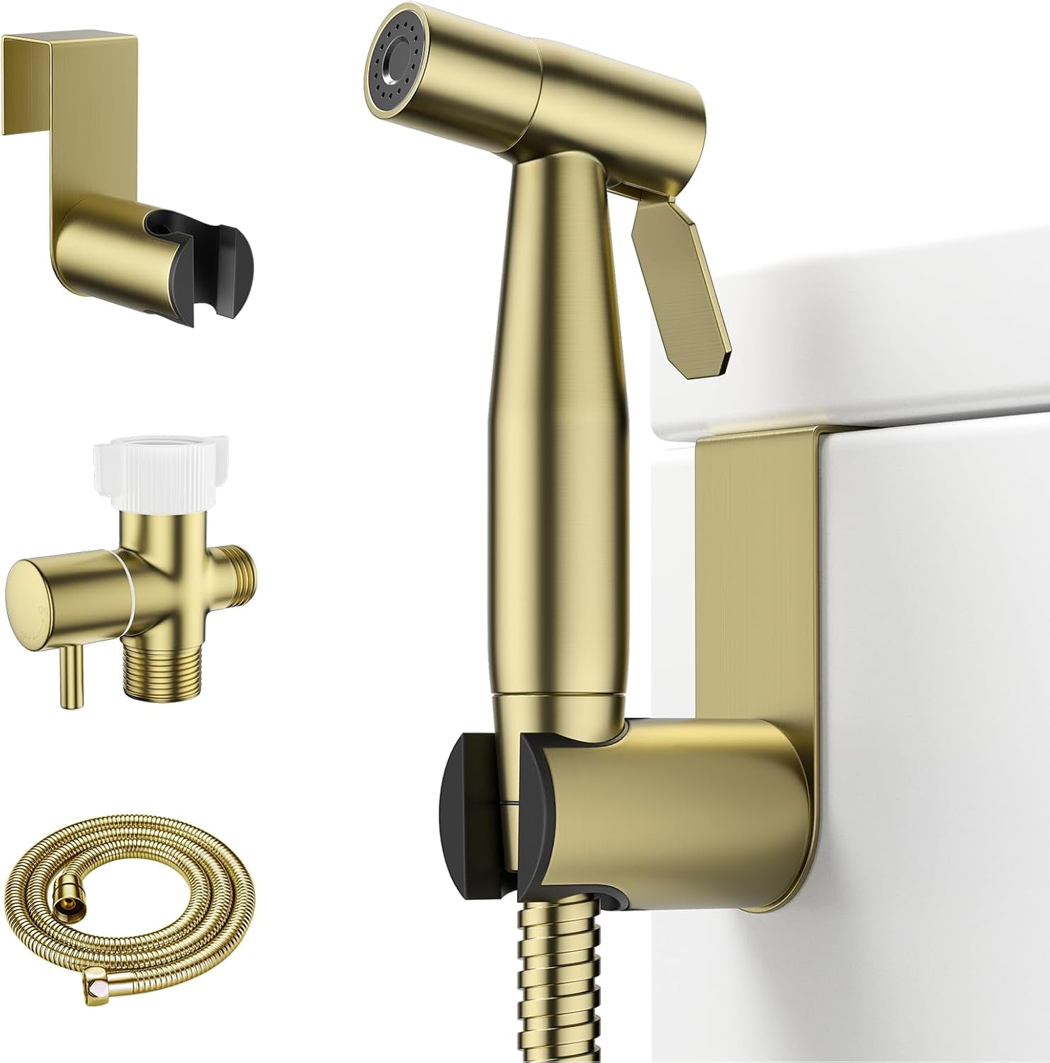 Gold Handheld Bidet Sprayer for Toilet - Stainless Steel Cloth Diaper ...