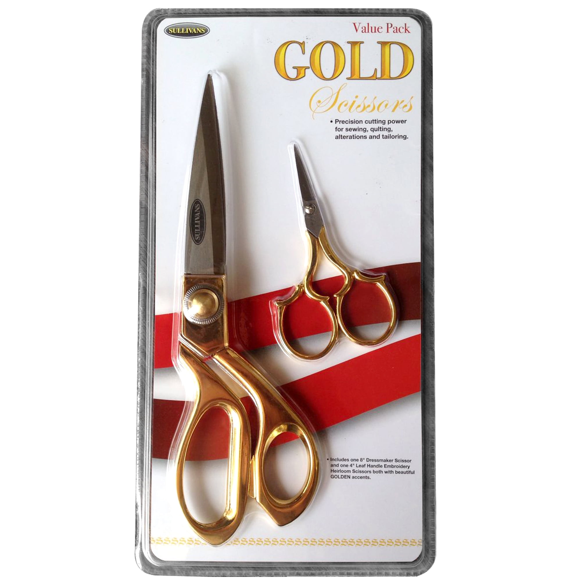 Gold Handle Scissor Set, 8" and 4" - Walmart.com