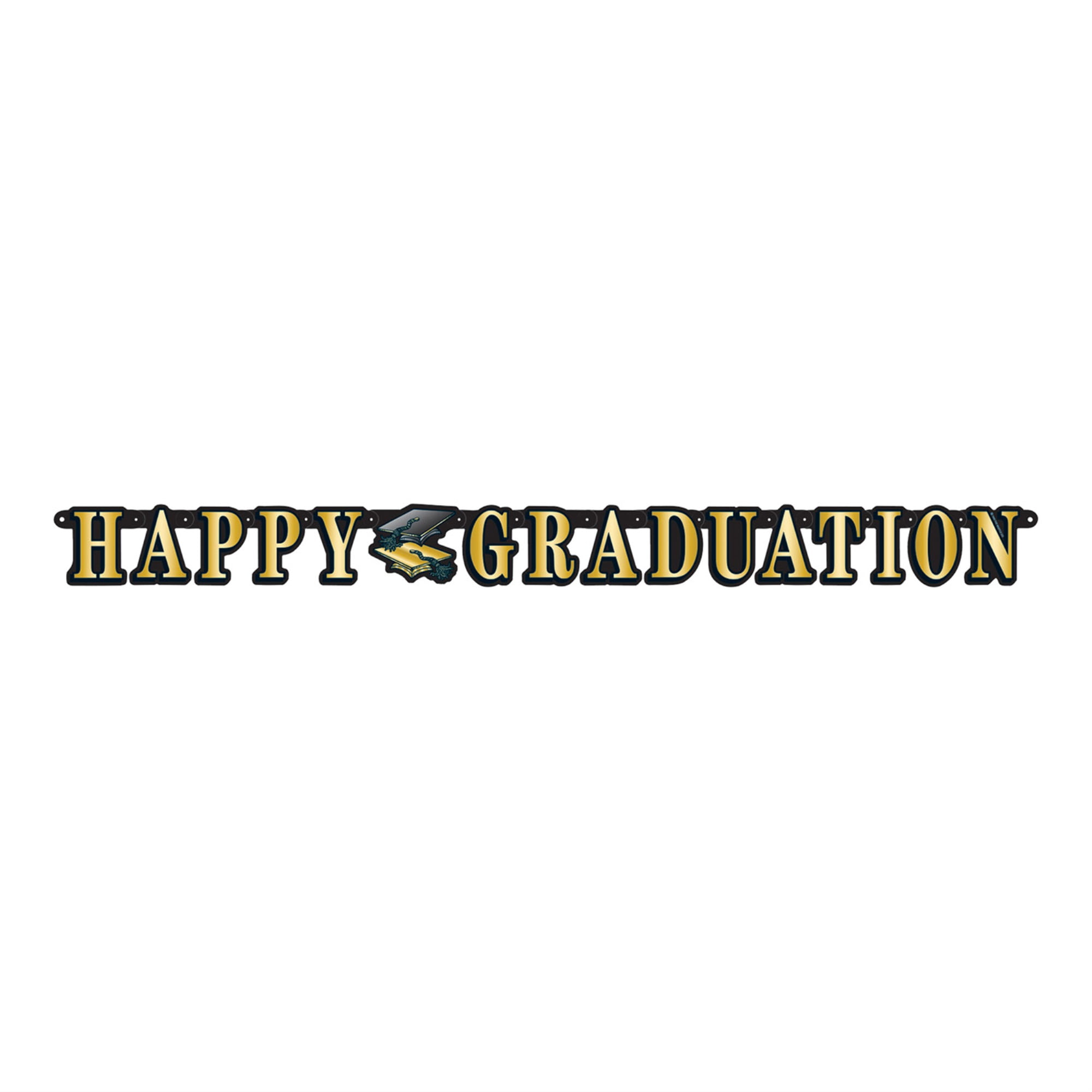 Gold Happy Graduation Streamer - 1 Pc. - Walmart.com