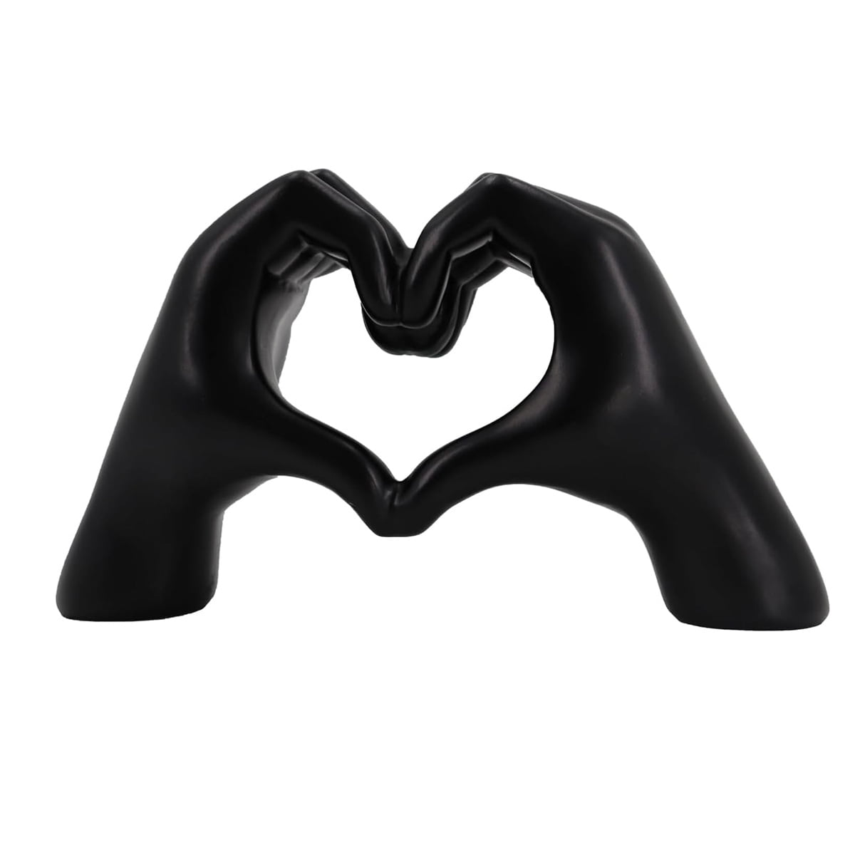 Gold Heart Hands Sculpture Decor, Resin Golden Modern Abstract Love ...