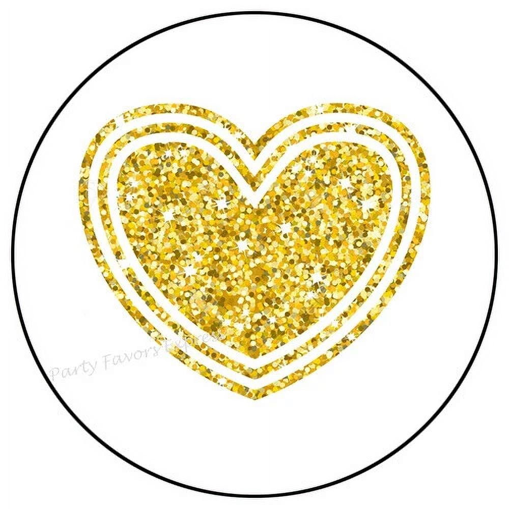 Gold Heart Stickers Party Favors Phone Decal Water Bottle Stickers Car ...