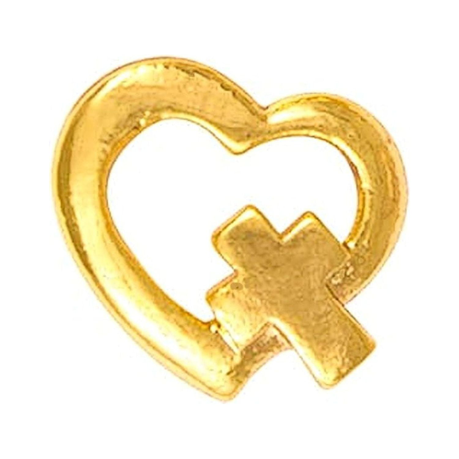 Gold Heart with Cross Lapel Pins, Jesus Love 12 Pins - Walmart.com