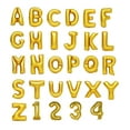 Gold Helium Foil Balloons Letters and Numbers - Letter N - 16 Inches ...