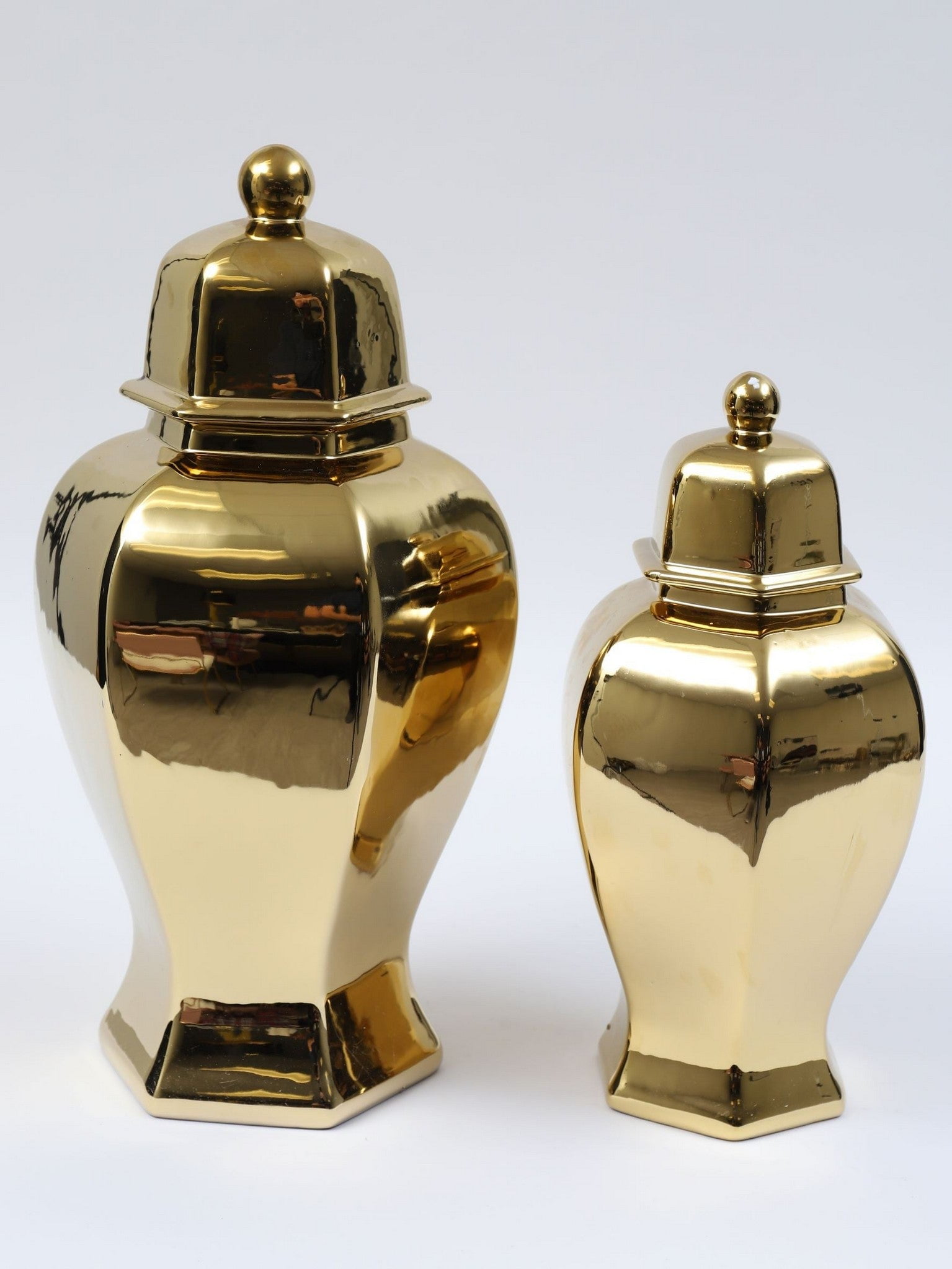 Gold Hexagon Ginger Jar (2 Sizes) - Short - Walmart.com