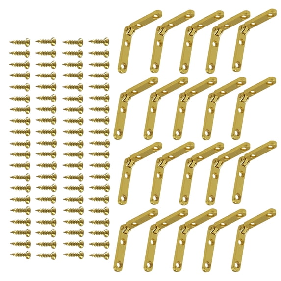 Gold Hinges 90 Degree Metal Hinges with Screws Small Furniture Hinges ...