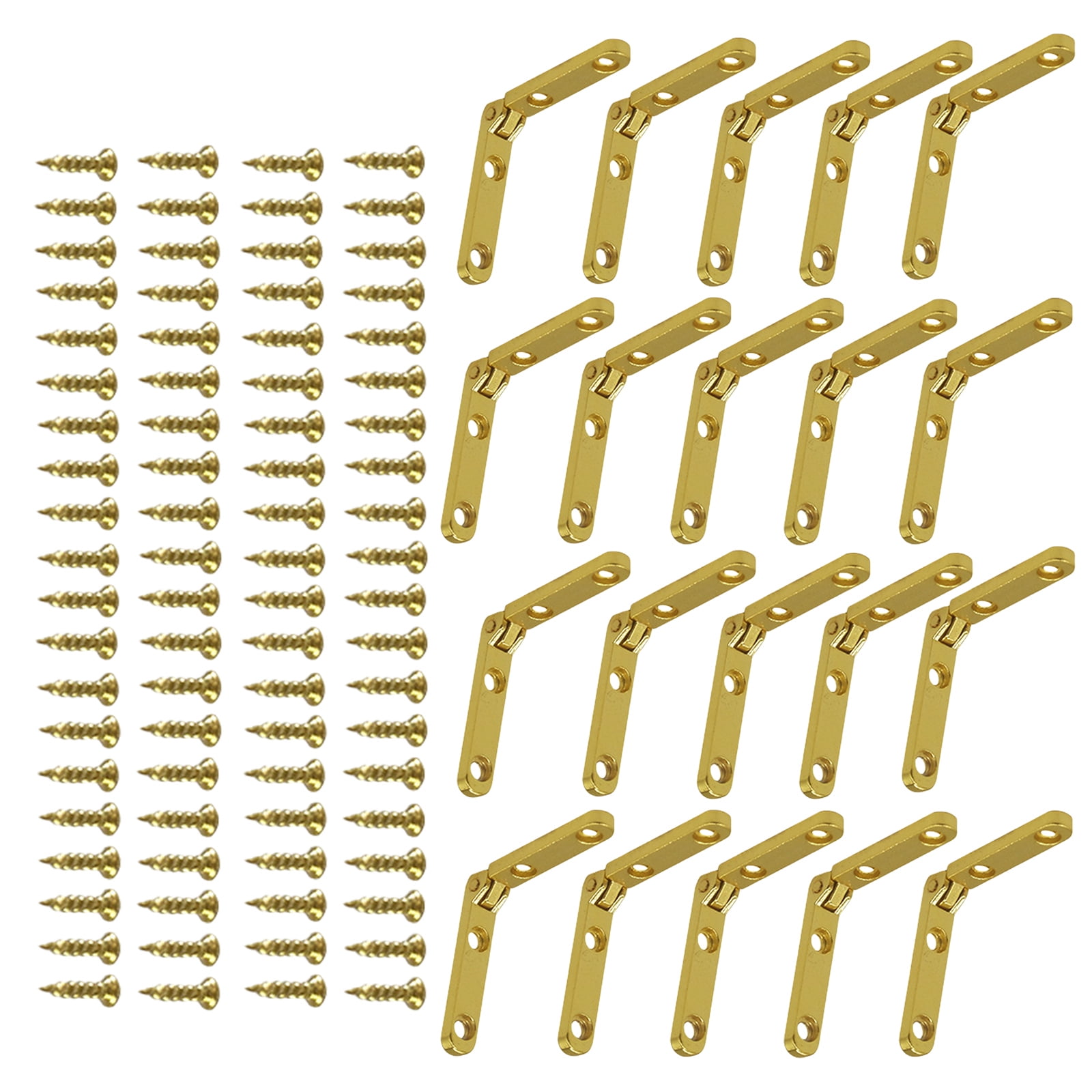Gold Hinges 90 Degree Metal Hinges with Screws Small Furniture Hinges ...
