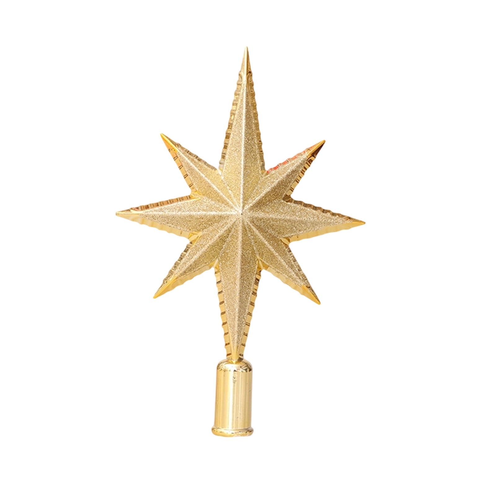 Gold Holiday Tree Star Topper From Plastic In Gold Red And Silver For ...