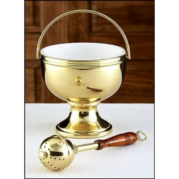 Gold Holy Water Pot With Sprinkler Set - Walmart Business Supplies