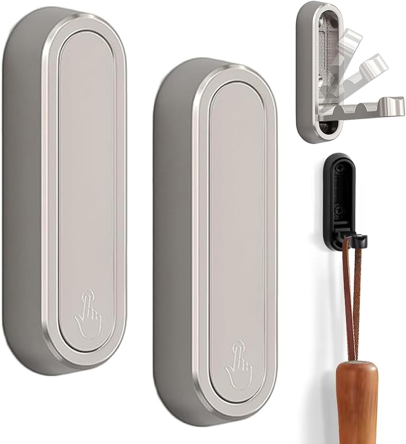 Gold Hooks for Wall Folding Coat Hook Folding Wall Hooks Up to 55 lbs ...