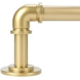 Gold Industrial Curtain Rods for Windows 72 to 144 Inch(6 to 12 Feet ...