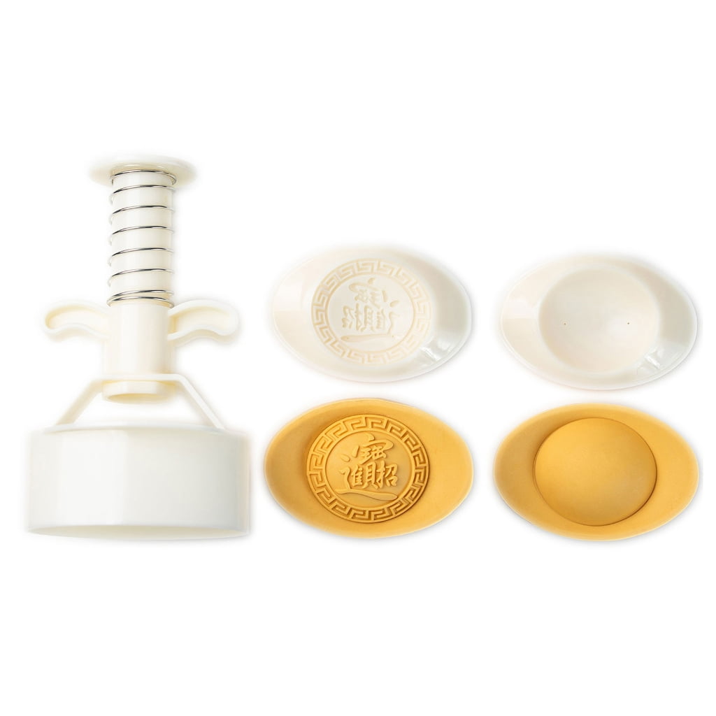 Gold Ingot Pattern Mooncakes Press Delicate Embossing Mooncakes Molds ...