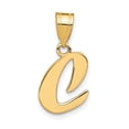 Fine Color Jewels Women’s Initial Pendant C Letter 14K Yellow Gold ...