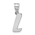 Fine Color Jewels Women’s Initial Pendant L Letter 14K White Gold ...