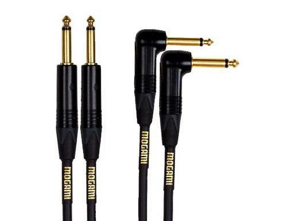 Mogami Gold Key S-10R Unbalanced Stereo Keyboard Instrument Cable, 1/4 ...