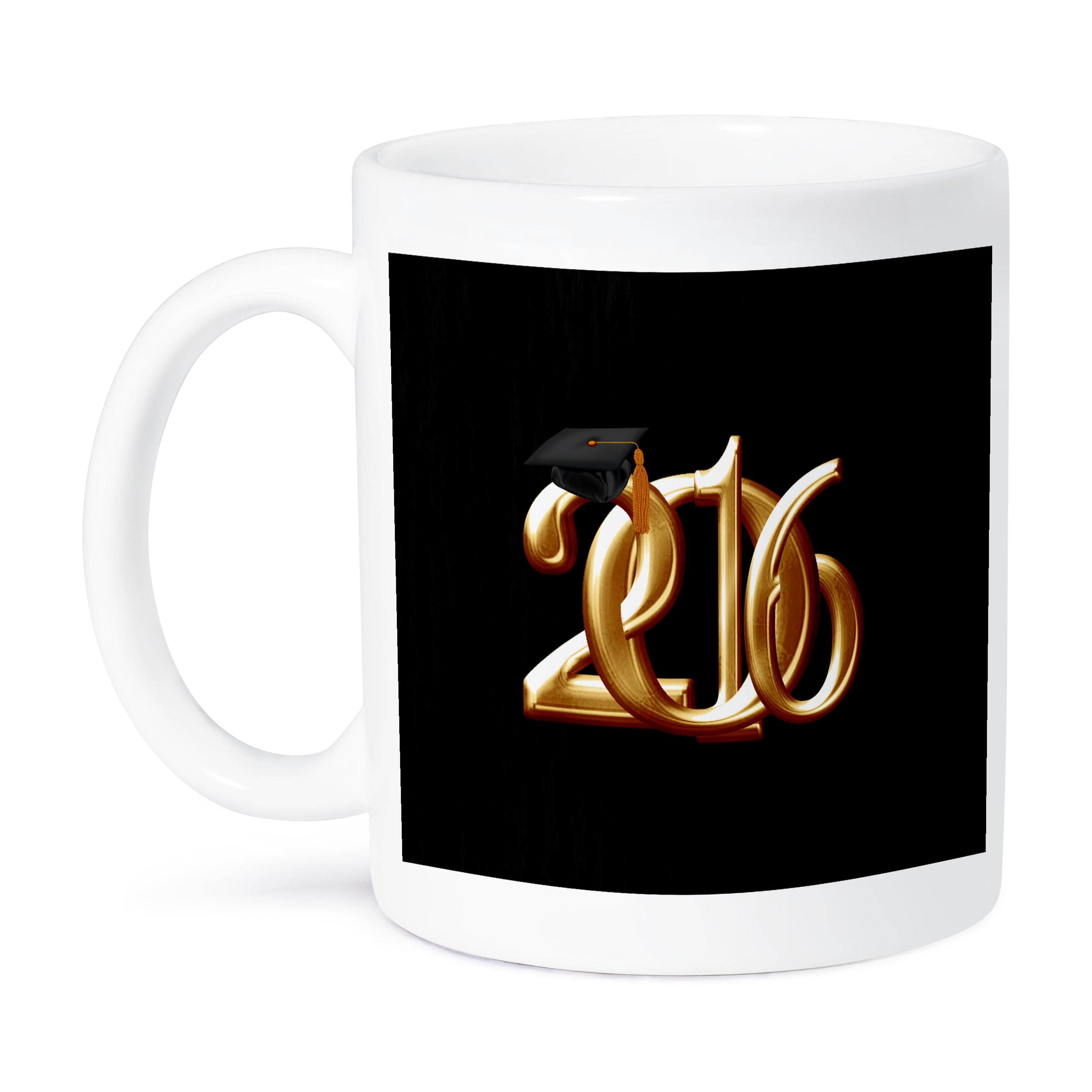 3dRose, Gold Intertwining 2016 with Black Graduation Cap with Gold ...