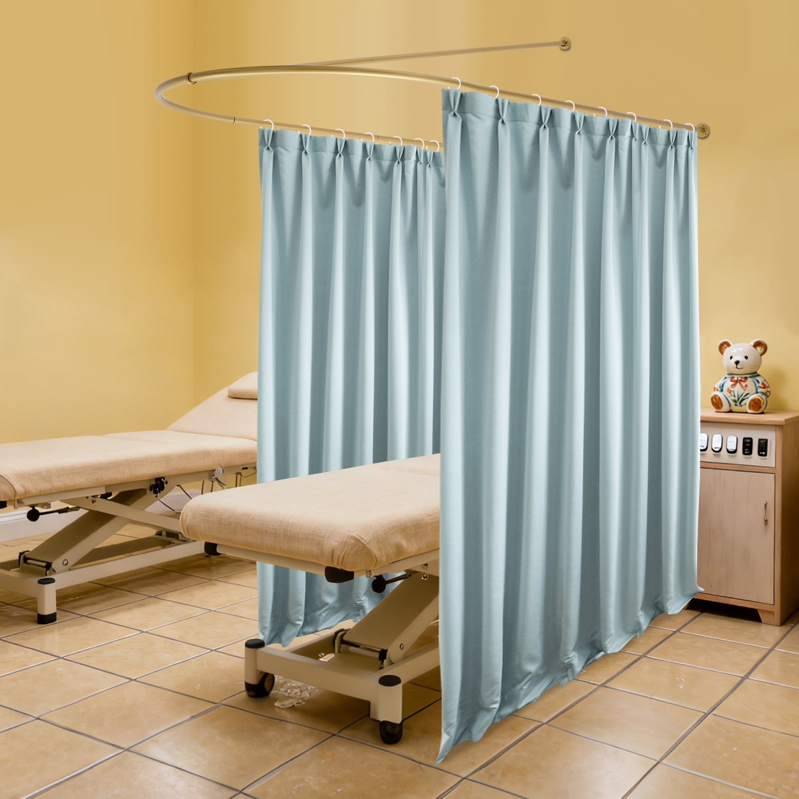 Gold Iron 230x120x50cm U-Shaped Partition Curtain Rod Thickened Non ...