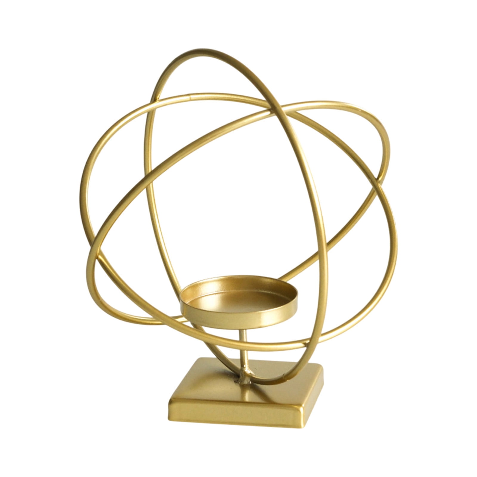 Gold Iron Ball Candlestick Ornament Restaurant Desktop Decorations ...