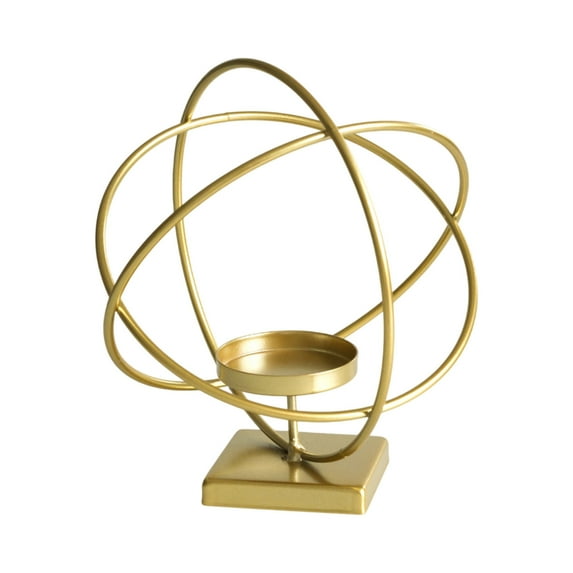 Gold Iron Ball Candlestick Ornament Restaurant Desktop Decorations ...