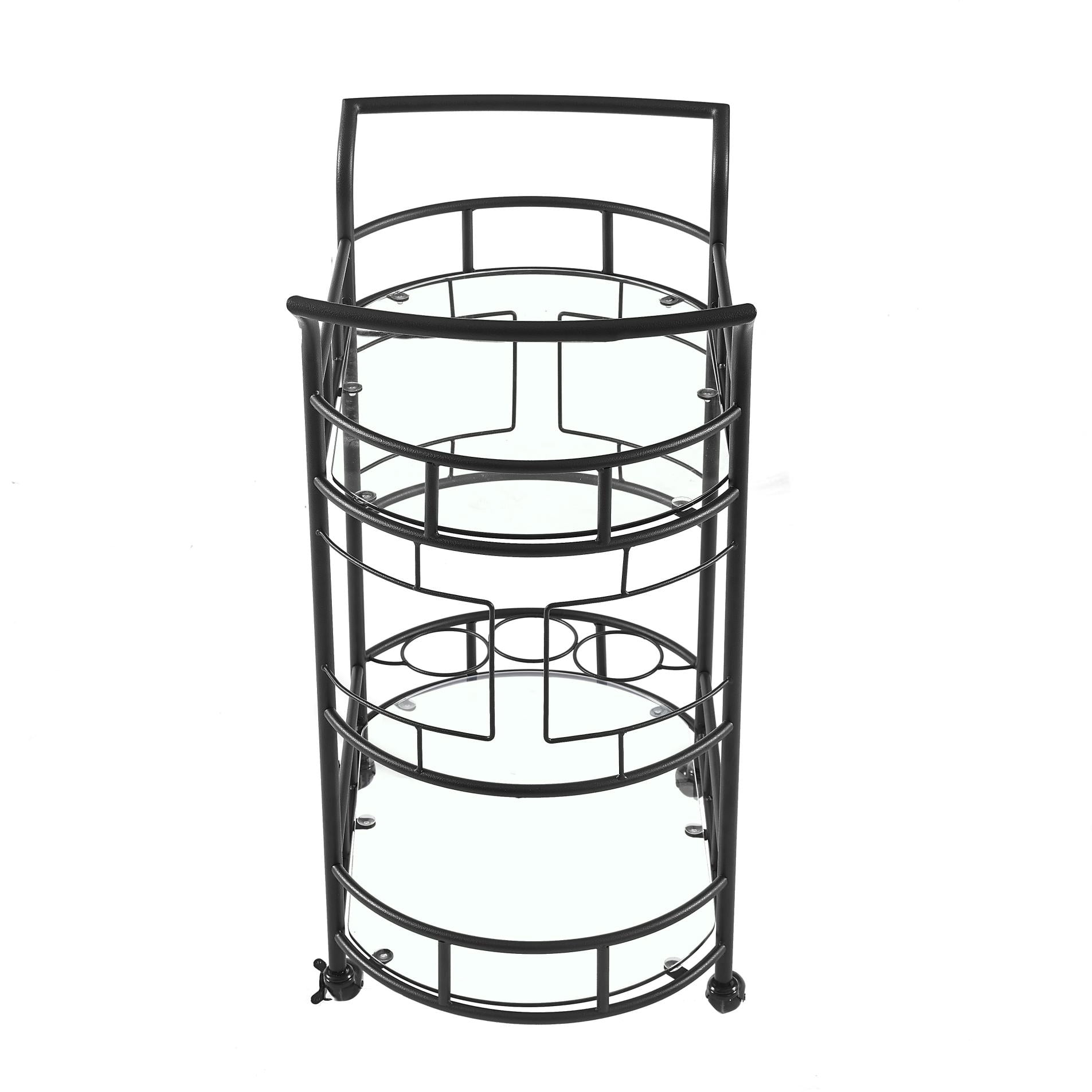 Gold, Iron Frame(Electroplating), Mobile glass dining cart easy to ...