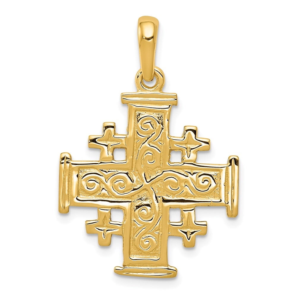 Gold Jerusalem Cross Pendant, Made in USA - Walmart.com
