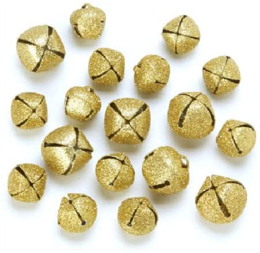 Gold Jingle Bells - Glitter - Assorted Sizes - 18 Pieces 07072022 ...