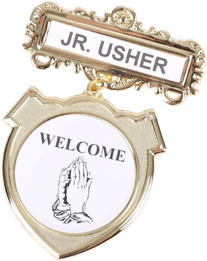 Gold Jr Usher Pins for Church | Welcome Badge for Jr Ushers | Reusable ...