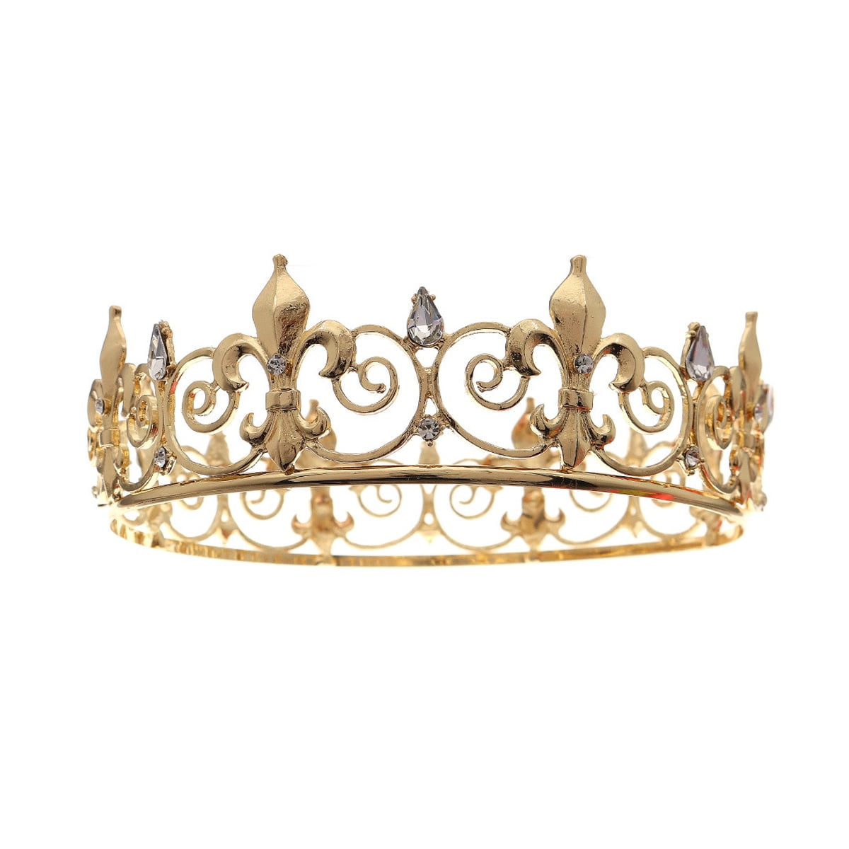 Gold King Crowns For Men Women, Metal Royal Prince Crown And Tiaras For ...