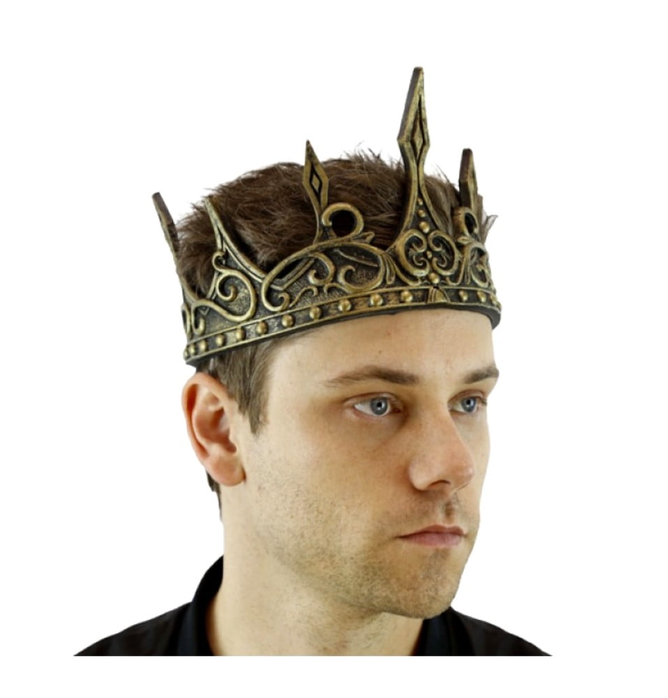 Gold King Foam Halloween Crown Medieval Adjustable Costume Accessory ...
