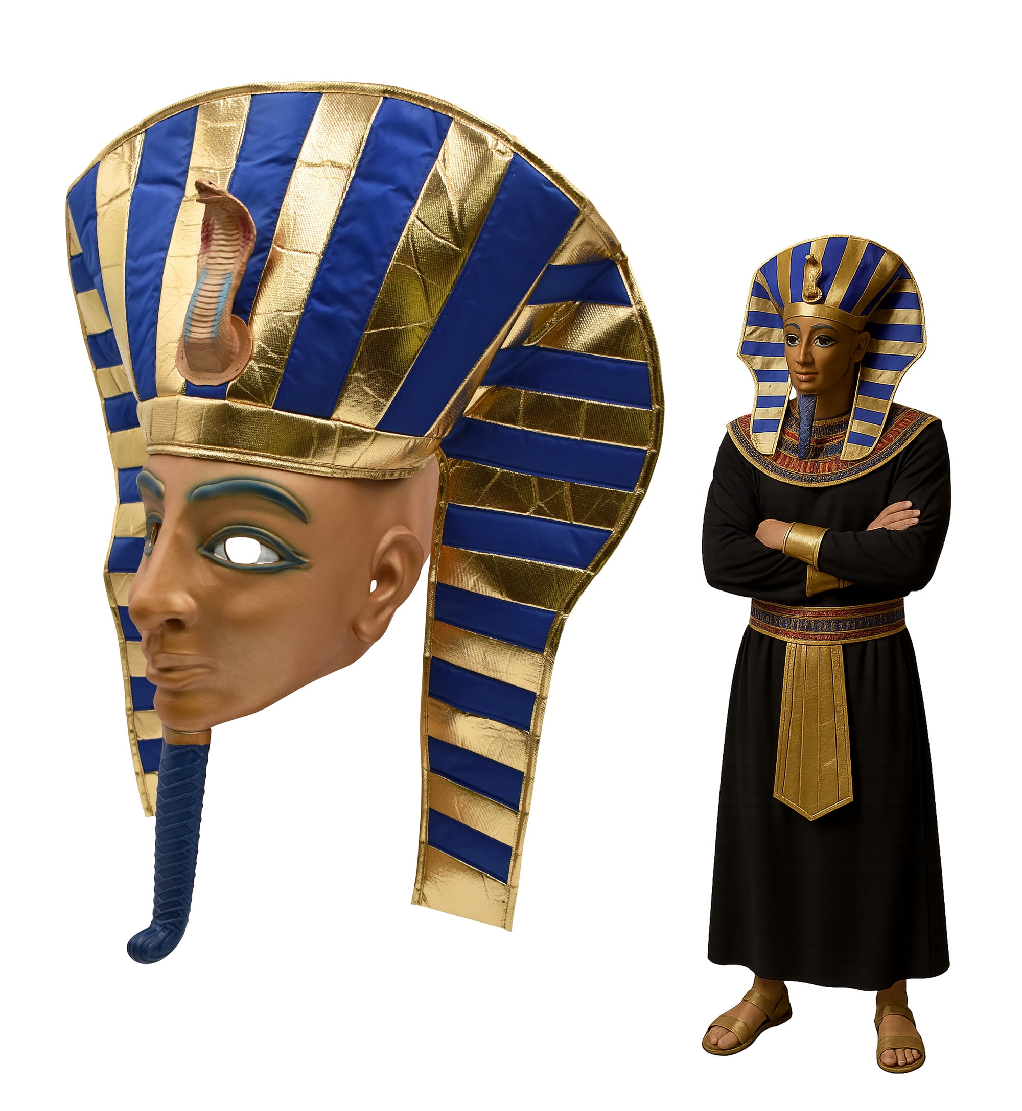 Nicky Bigs Novelties Pharaoh Mask Latex Over‑Head Egyptian King Tut ...