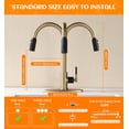 Gold Kitchen Faucet - High Arc Single Handle Stainless Steel Kitchen ...